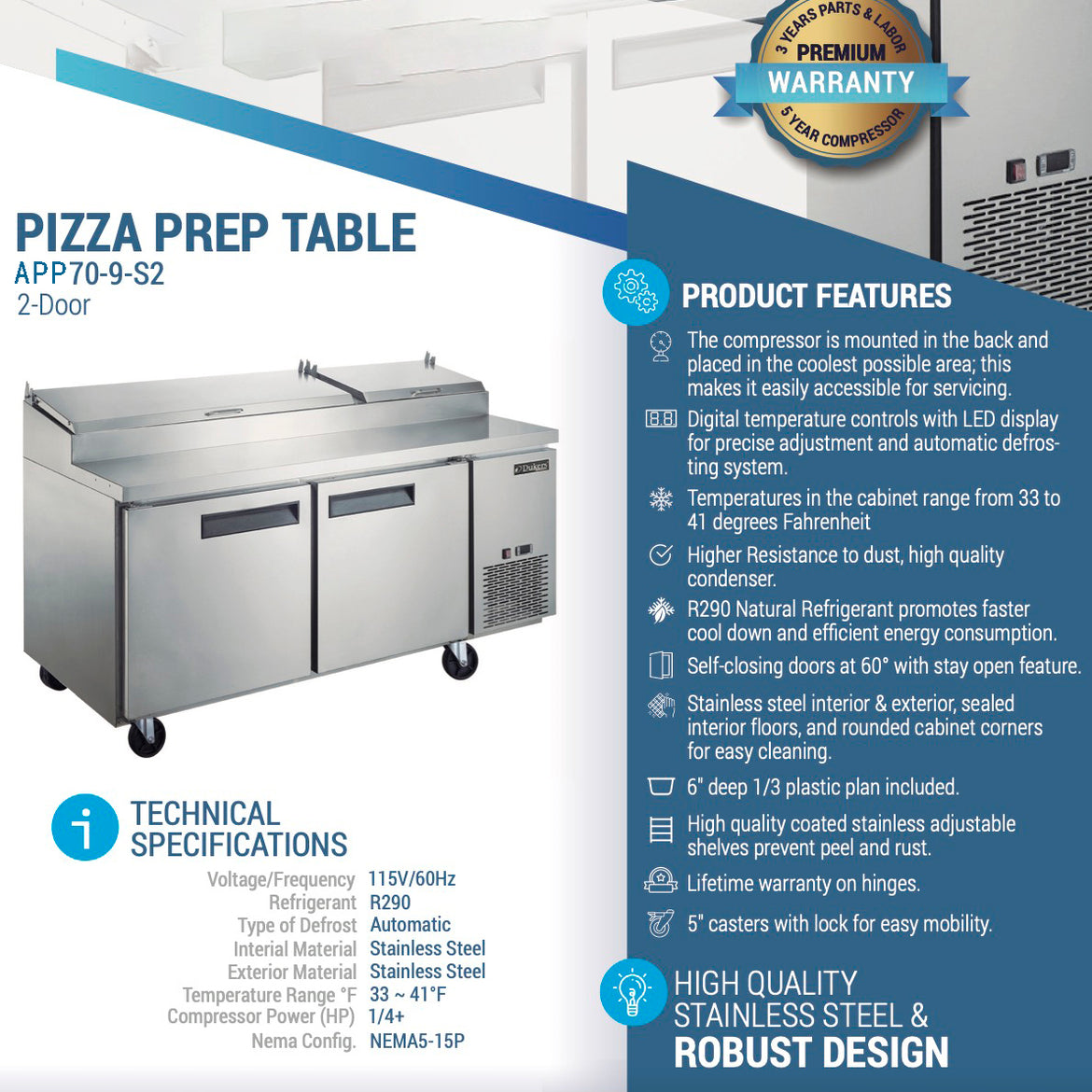 Pizza Prep Tables – Cooker & Cooler Online Store